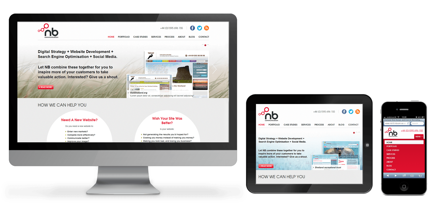 New Responsive Design Websites | NB Communication